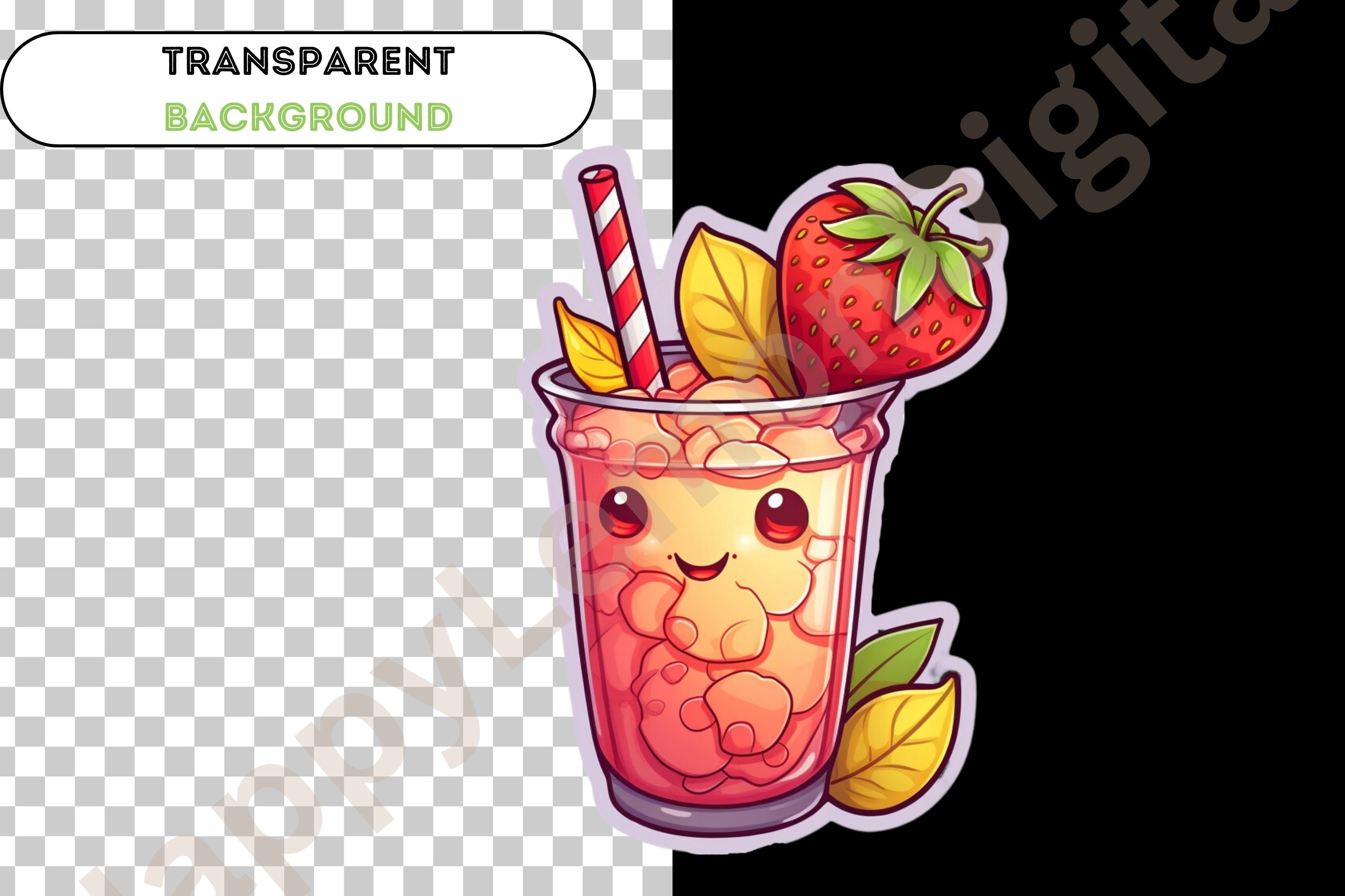 Kawaii Clipart Bundle Cute Food Clip Art PNG Graphics Planner Printable ...