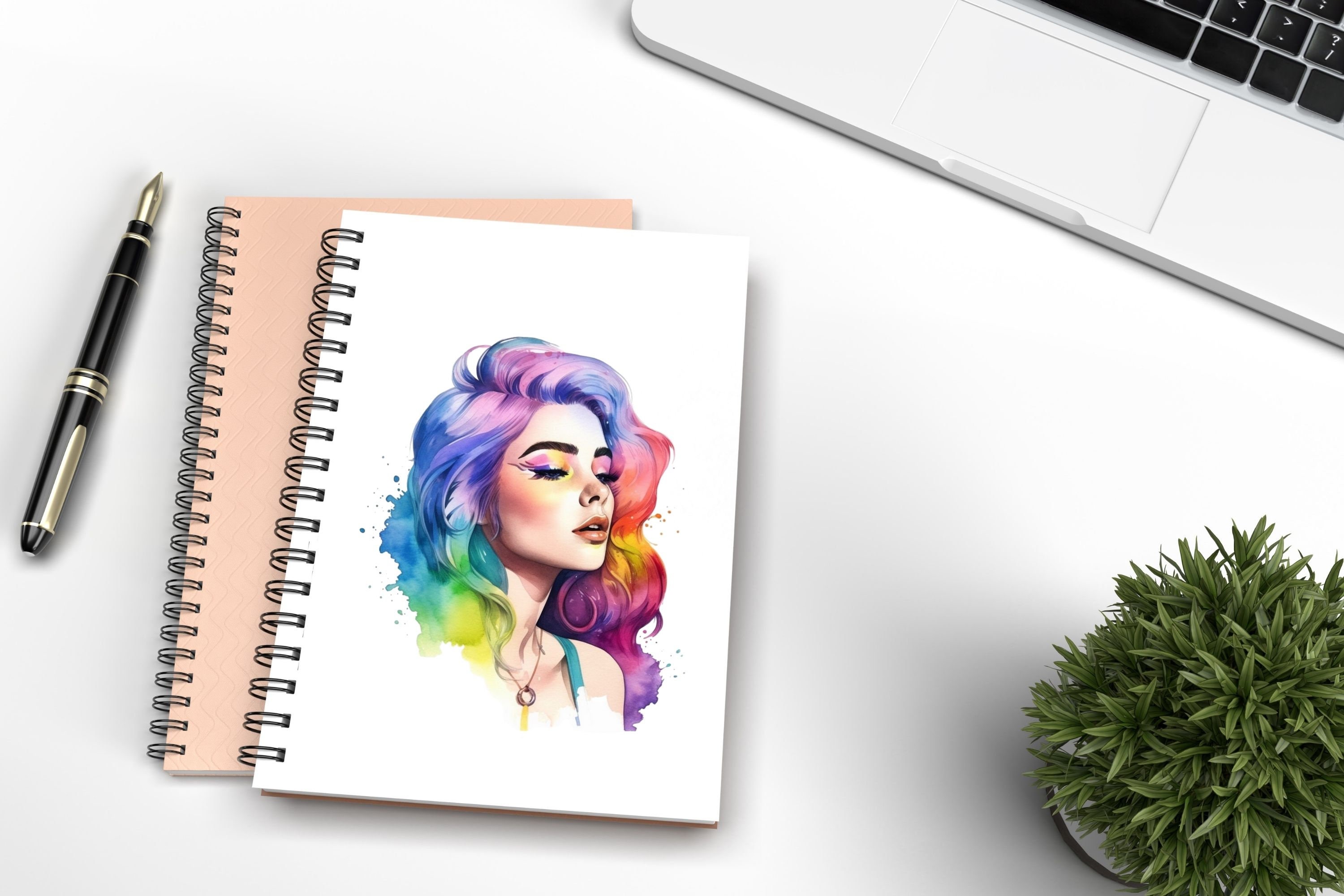 Watercolor Girl Clipart Bundle Girls With Rainbow Hair PNG Pride Shirt ...