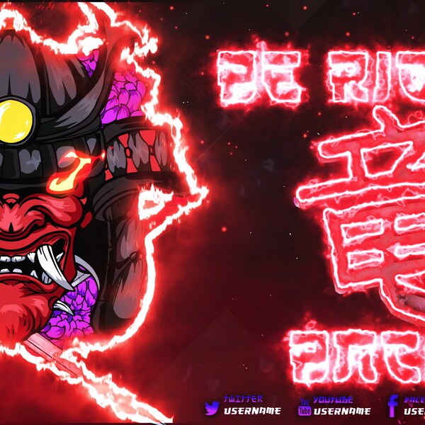 Oni Twitch Overlays - Etsy