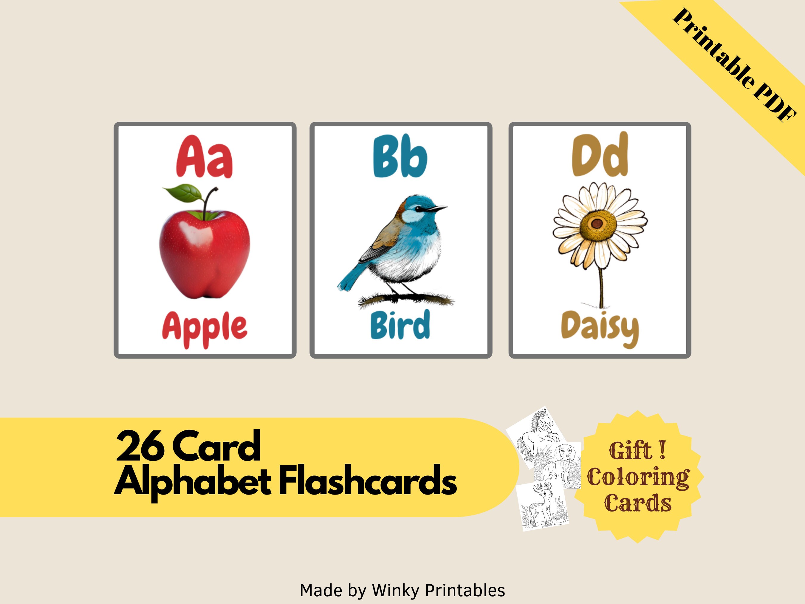 ABC Flash Cards, Learn Abcs, Alphabet Flashcards, Printable Alphabet ...