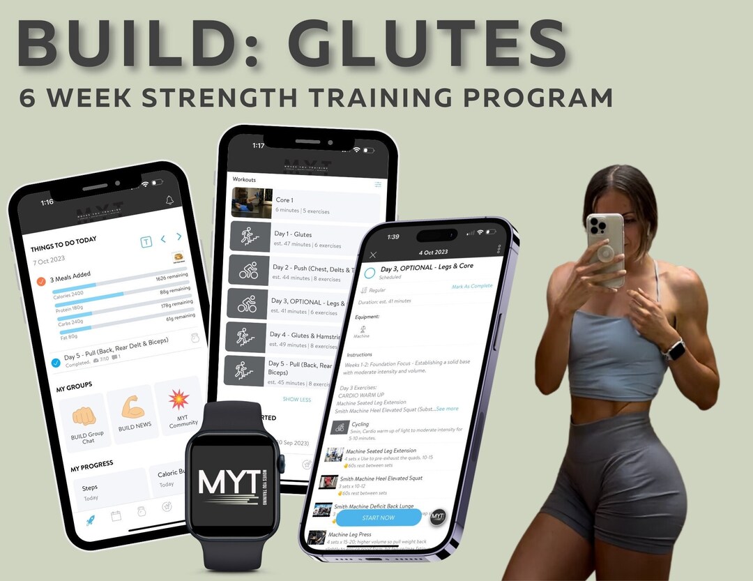 BOOTY WORKOUT PROGRAM: 6 Week Glute Strength Training Program App - Etsy