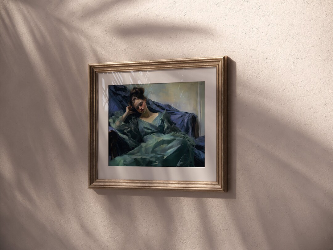 Victorian Woman Sleeping Series 1 Art Print Vintage Oil - Etsy