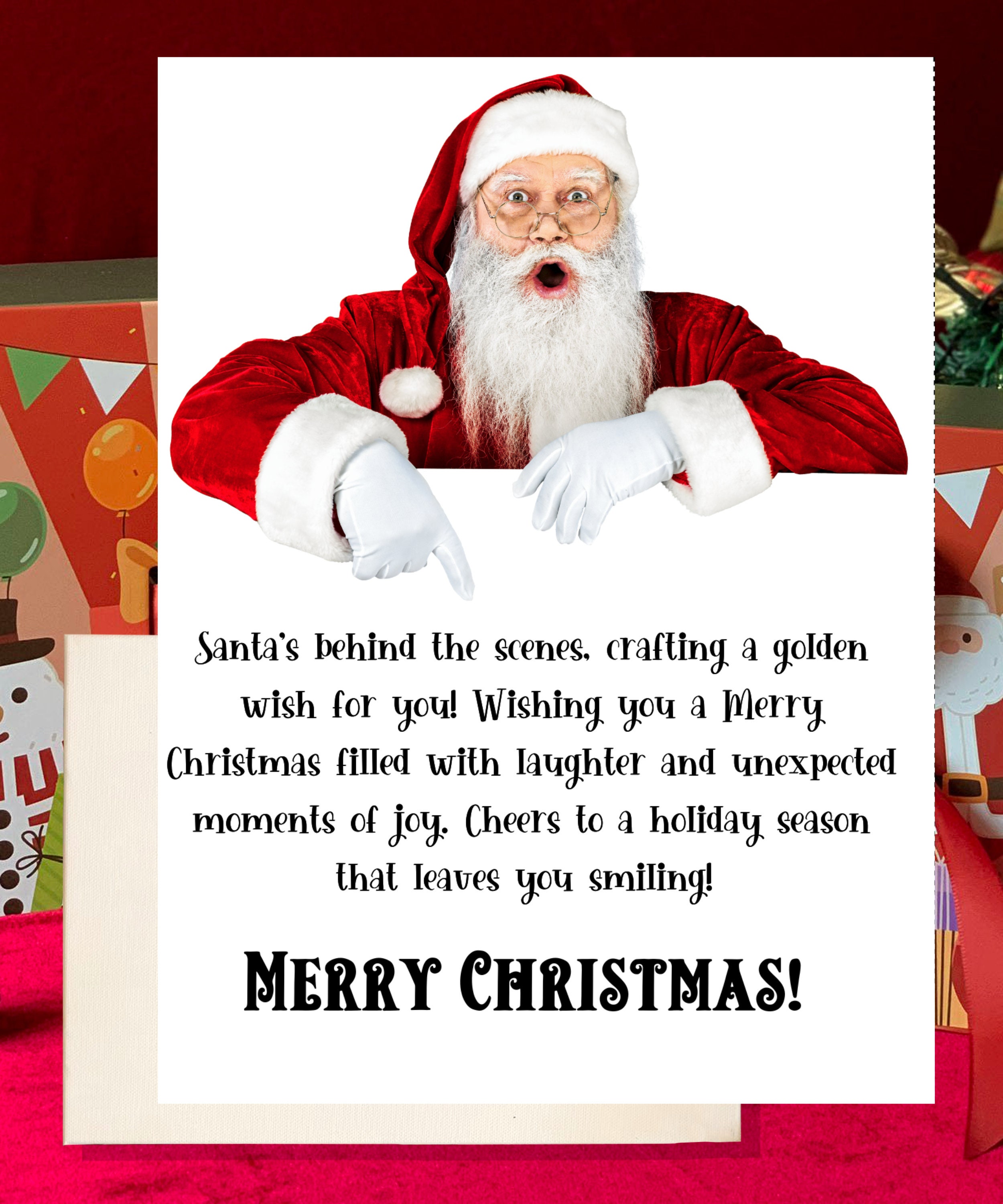 Rude Christmas Card Yellow Snow Santa Printable Downloadable PDF Funny ...