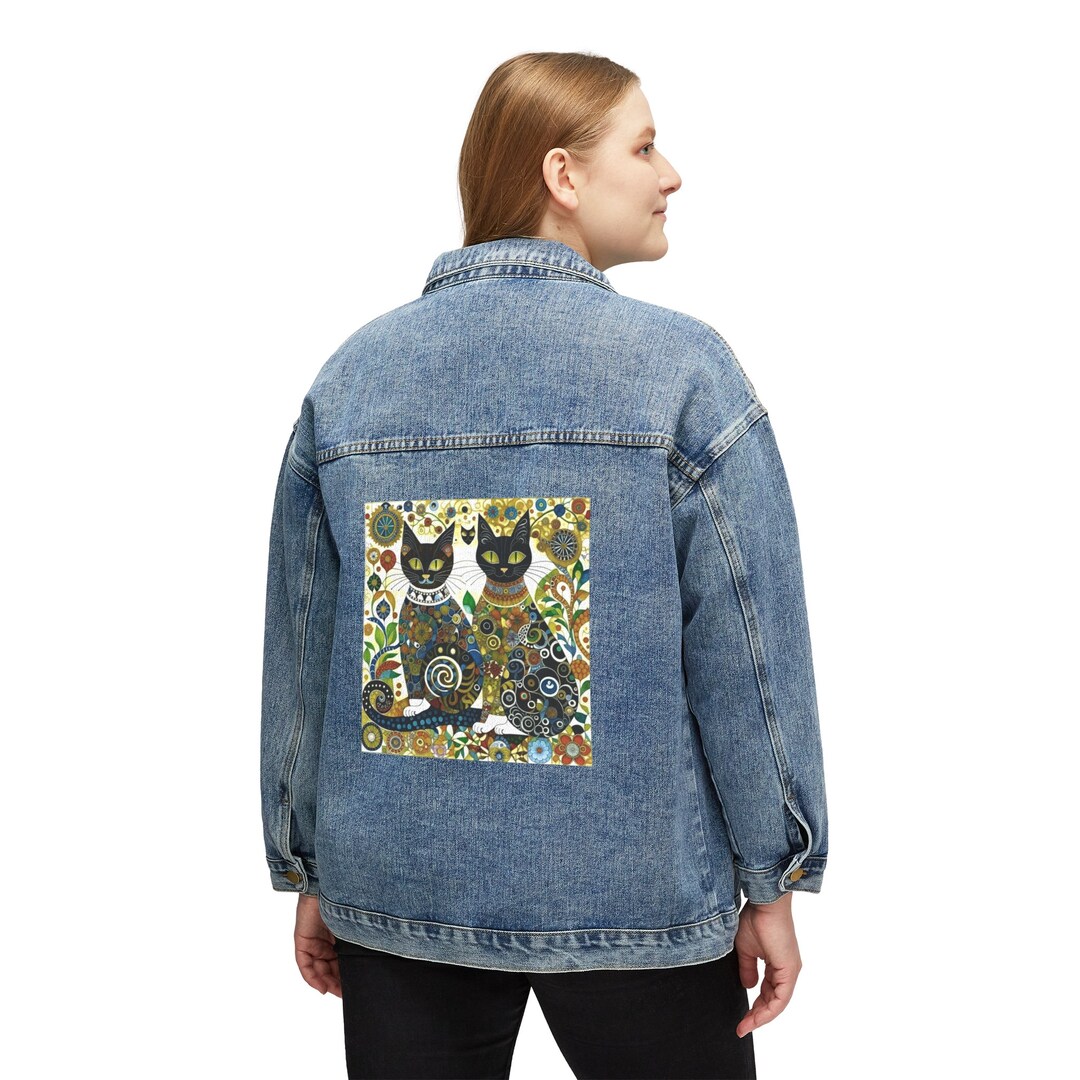 Women's Denim Cat Jacket Great Cat Themed Gift for Cat Moms on Mothers ...