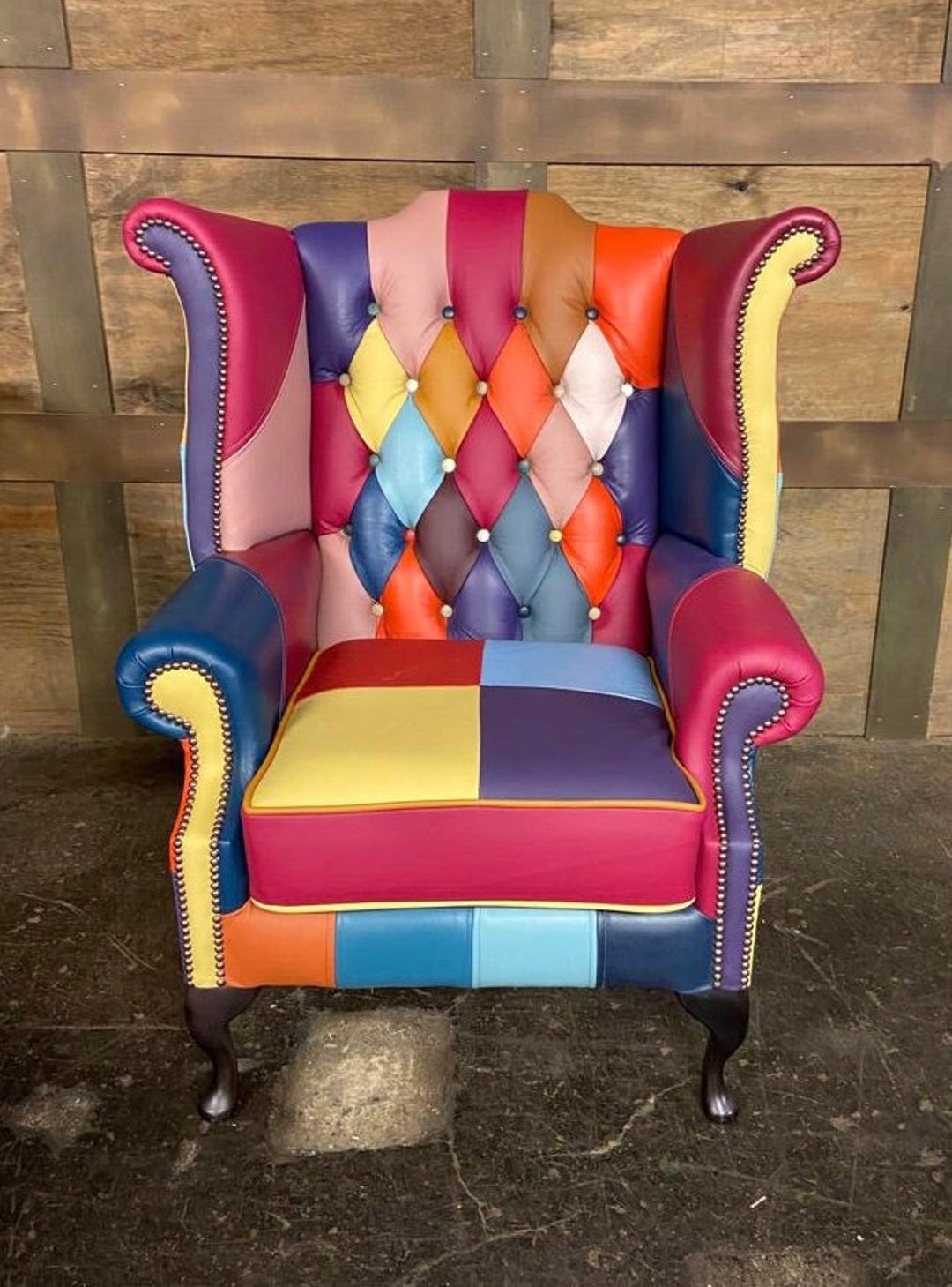 Queen Anne Scroll High Back Chair - Etsy