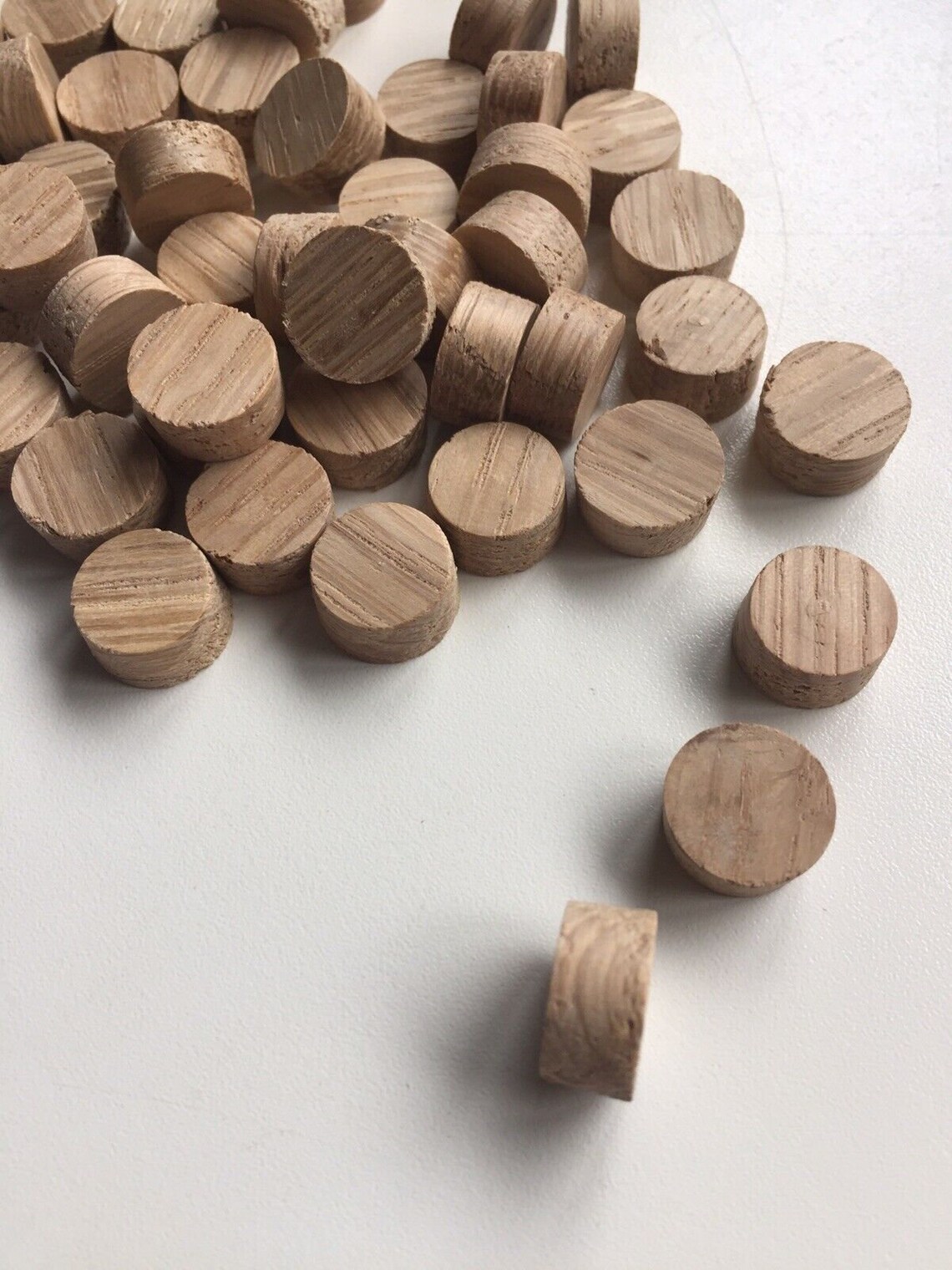 10 Oak Plugs 12mm, Oak Pellets, Tapered Oak Plugs Hand Cut Cross Grain ...