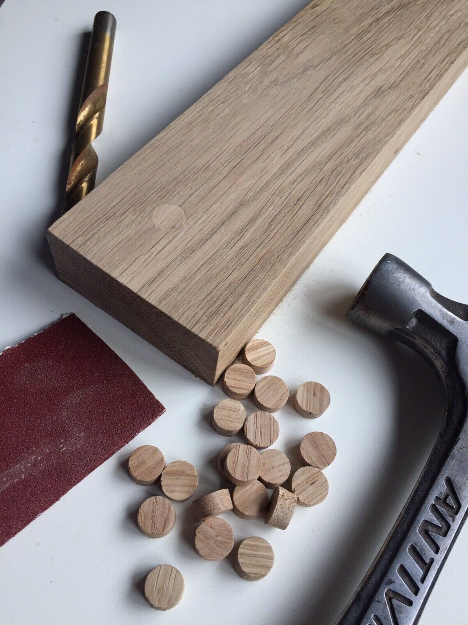 10 Oak Plugs 12mm, Oak Pellets, Tapered Oak Plugs Hand Cut Cross Grain ...