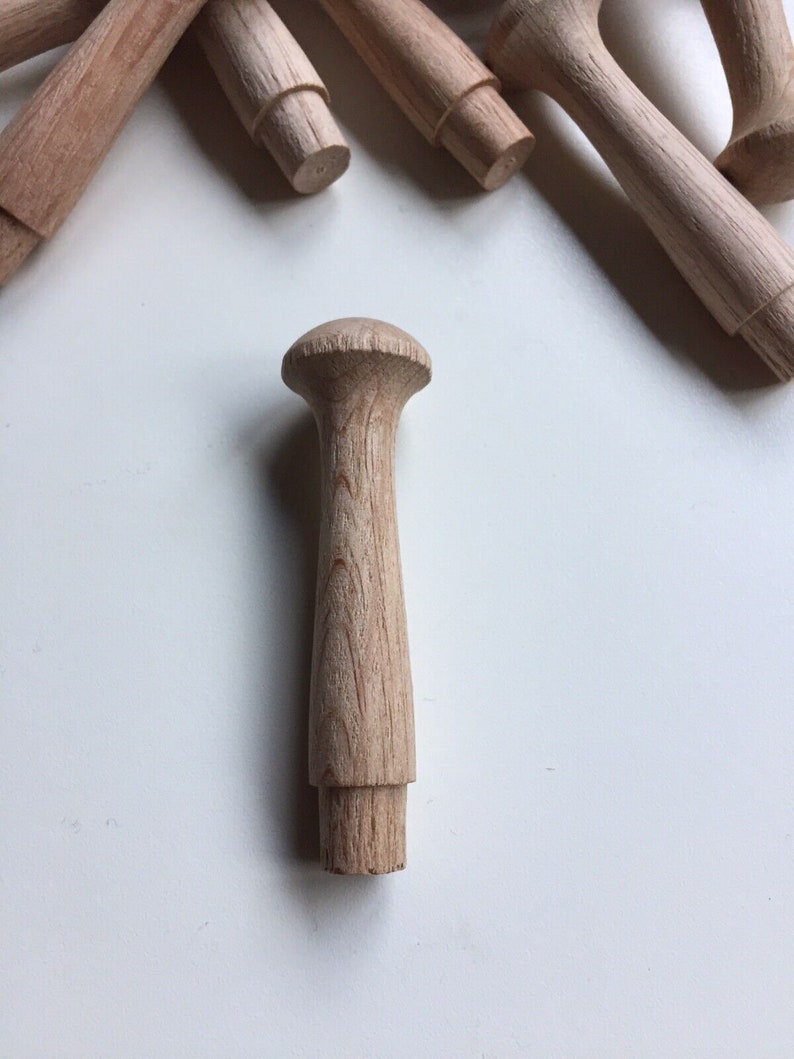 2 Oak Shaker Pegs 2.1/2" (6.5cm Long, Medium) Oak Coat Pegs, Coat Hooks ...
