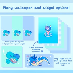 Cute Water Type Ios & Android App Icons | Home Screen Set | Widget ...