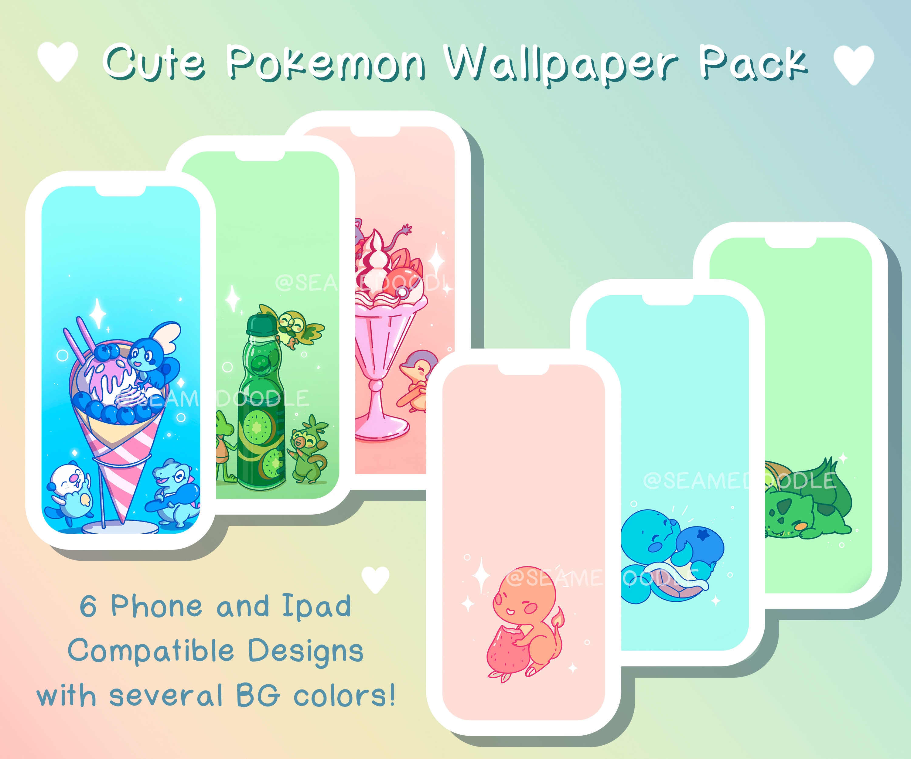 Cute Pokemon Phone and iPad Wallpaper Phone Wallpaper Cute Wallpaper ...