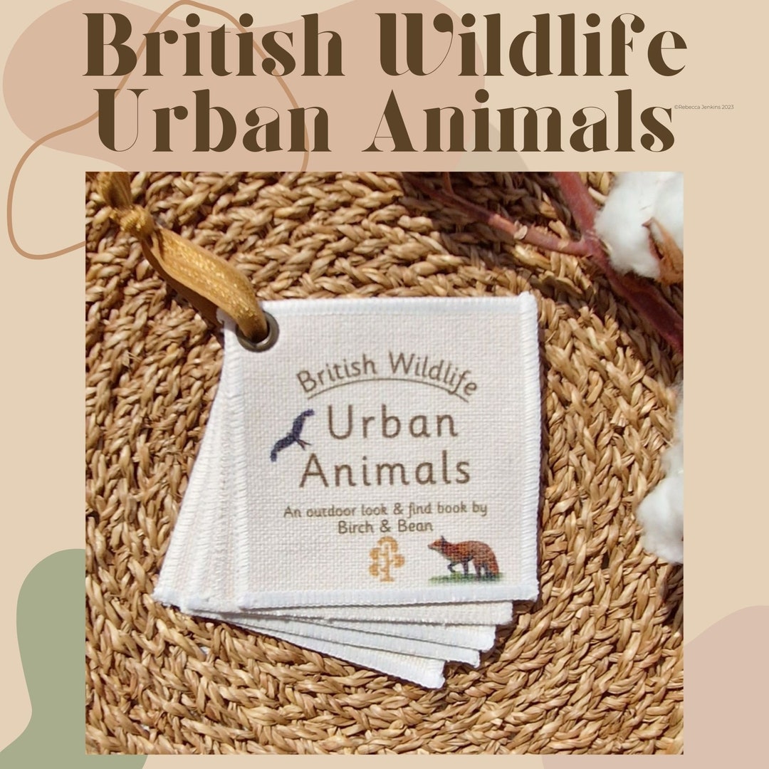 British Wildlife Fabric Book: Urban Animals Montessori Learning Nursery ...