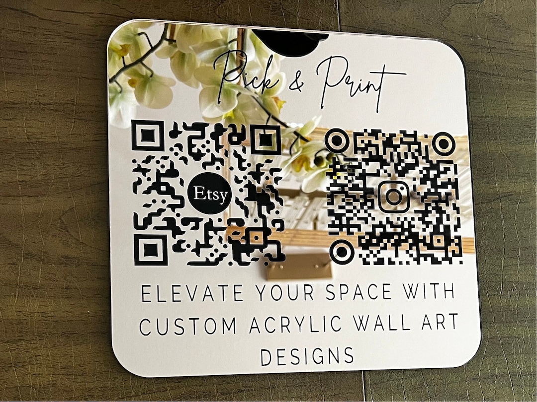 Acrylic QR Code Sign Social Media Sign Multi QR Code Sign - Etsy
