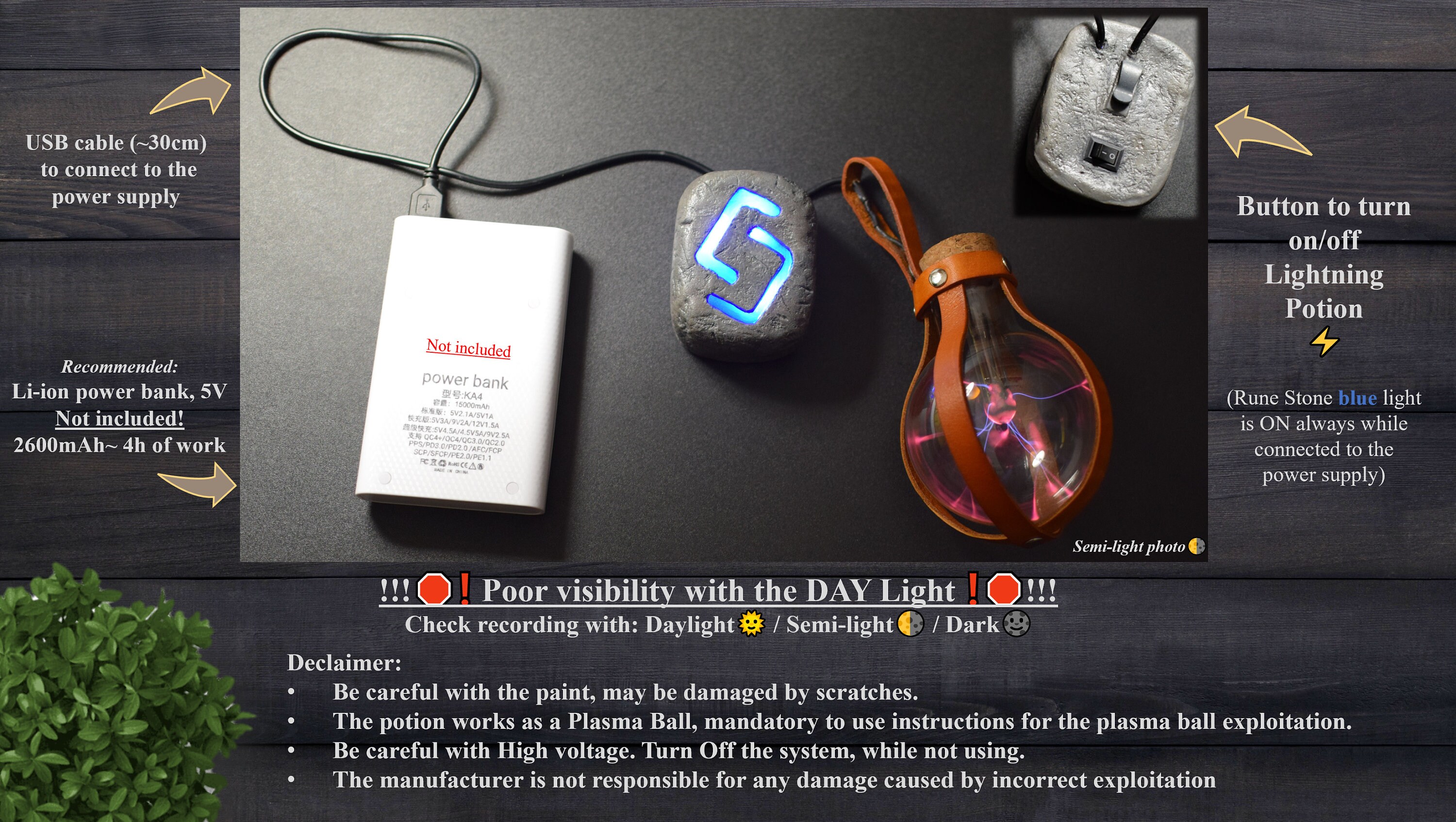 Lightning Potion, LARP, Medieval, Cosplay, Flask, Prop, Plasma, Magic ...