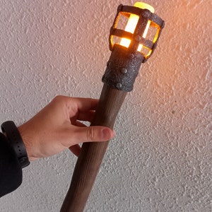 LED Flame Torch: Medieval LARP Cosplay Prop, Handmade - Etsy