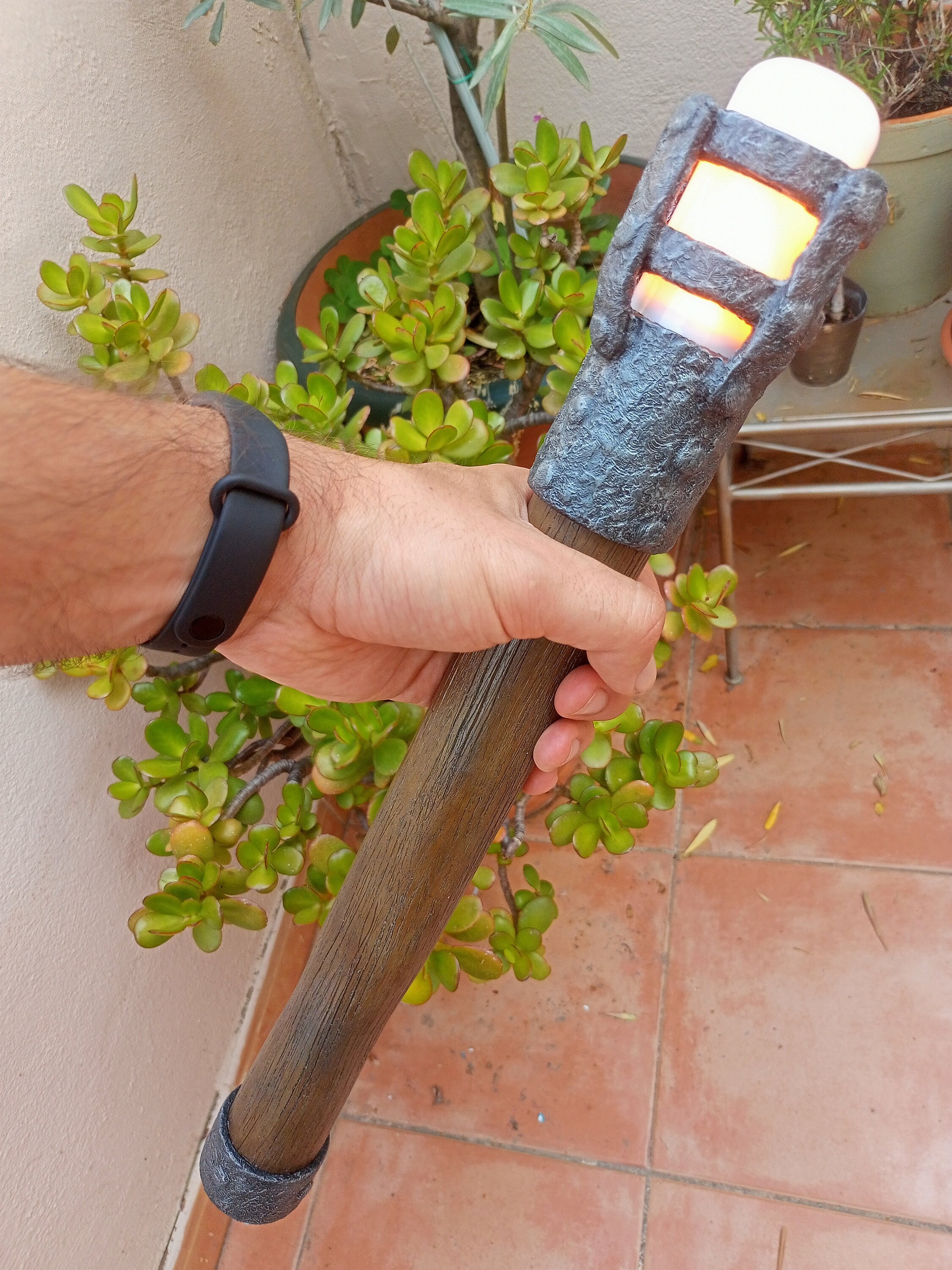 Torch, LARP, Medieval, Cosplay Accessory, Prop, Led Light, Flame ...