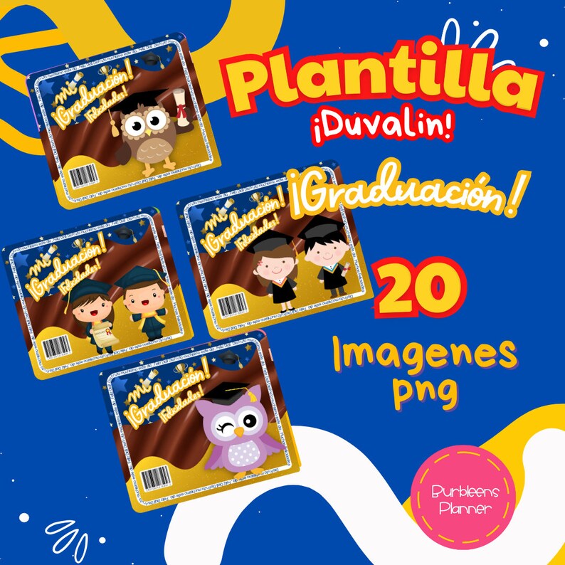 20 Duvalin Graduation Candy Labels PNG Format Ready to Print Different ...