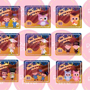 20 Duvalin Graduation Candy Labels PNG Format Ready to Print Different ...