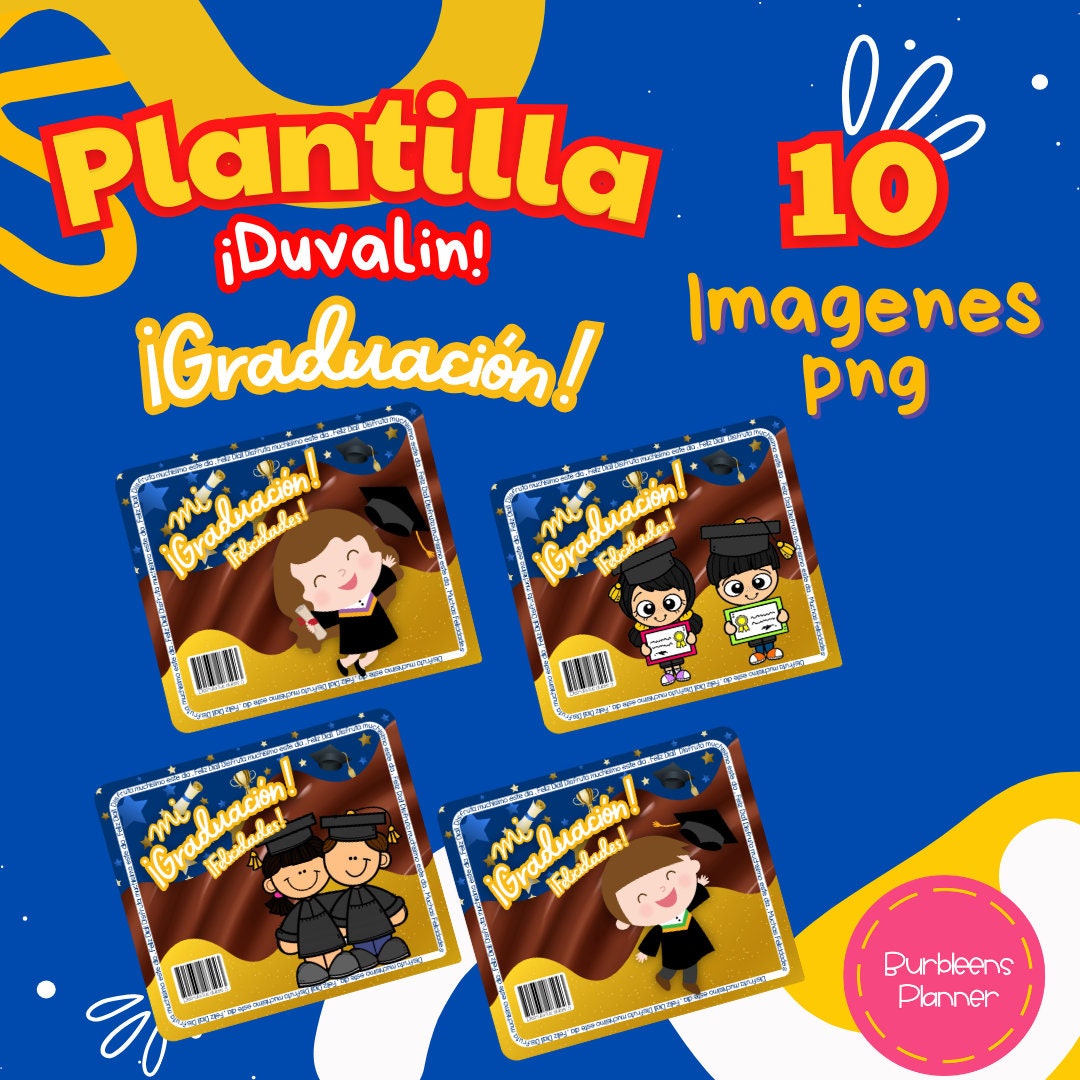 10 Duvalin Graduation Candy Labels PNG Format Ready to Print Different ...