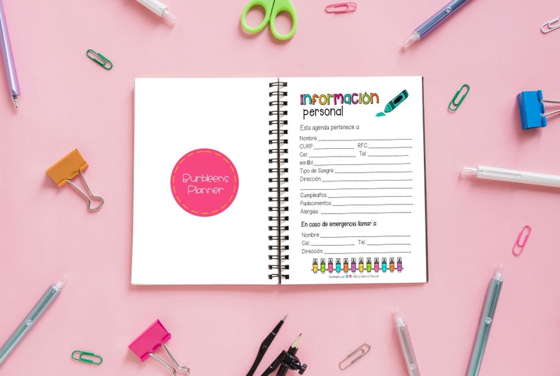 School Planner 23-24 Printable PDF File READY to Print 224 Pages Grid ...