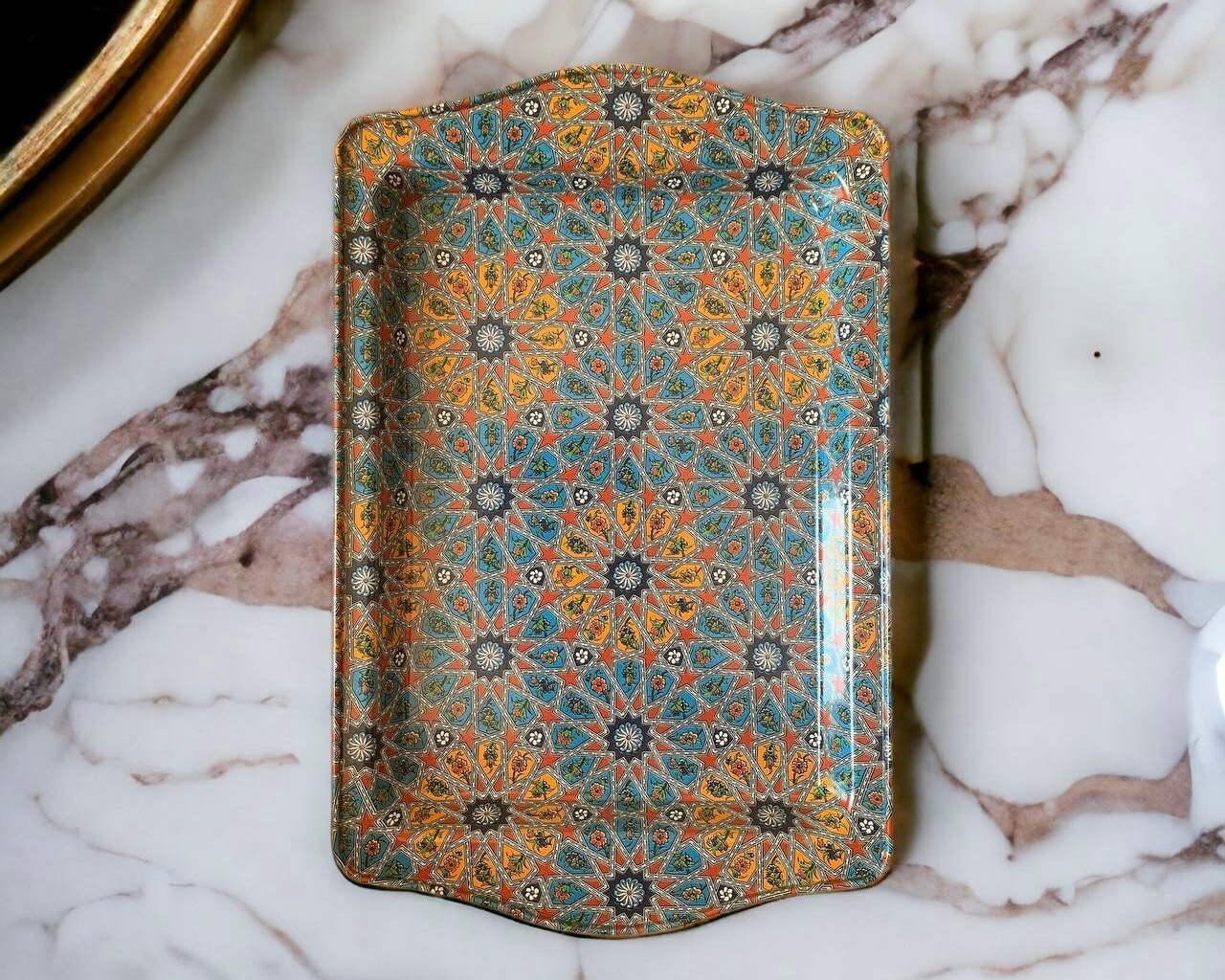 Mandala Design Tray Set I Set of 2 Option I Turkish Tea Tray Set I ...