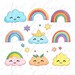 150+ Rainbows Clipart Bundle, Clouds Clipart, Transparent Clipart PNG ...