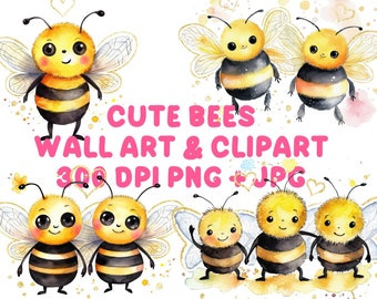 Little Bee Alphabets and Numbers Honey Bee Alphabet Bee - Etsy