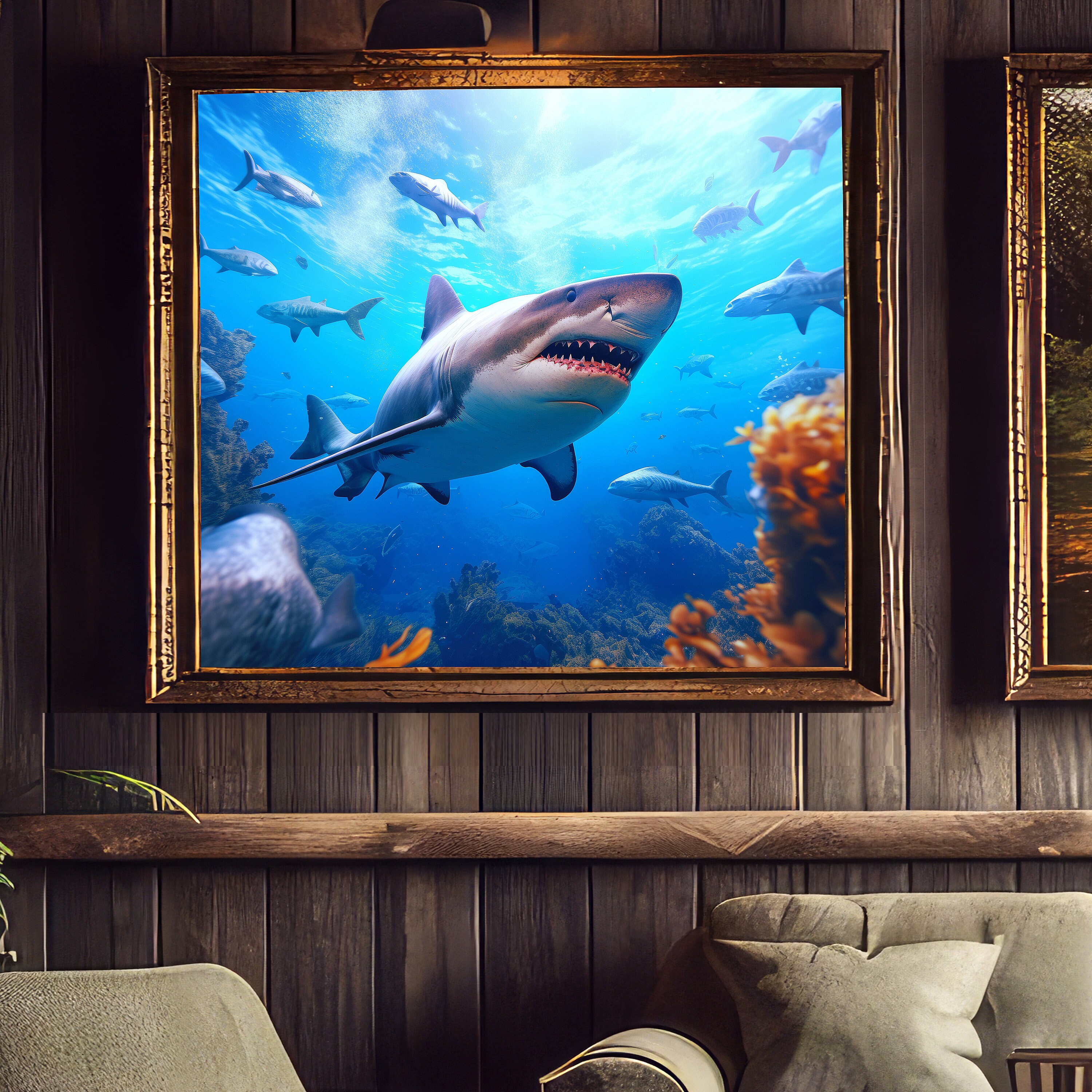 Shark Tumbler Wrap 20oz 30oz Skinny Tumbler Sublimation Design, Sharks ...