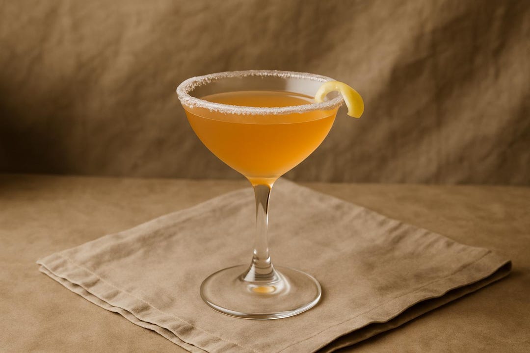 Sidecar Cocktail Recipe PDF | Printable Cognac Drink | Elegant Citrus ...
