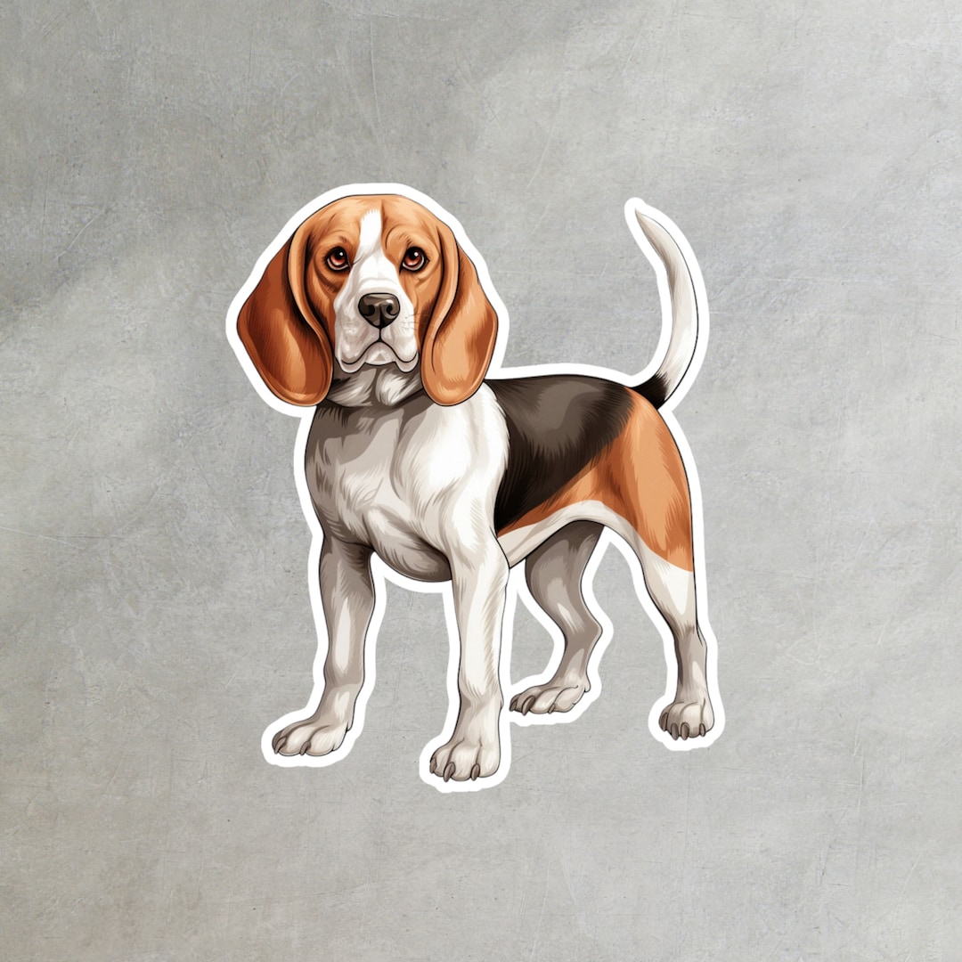 Beagle Sticker, Vinyl Beagle Sticker, Beagle Decal, Waterproof Sticker ...