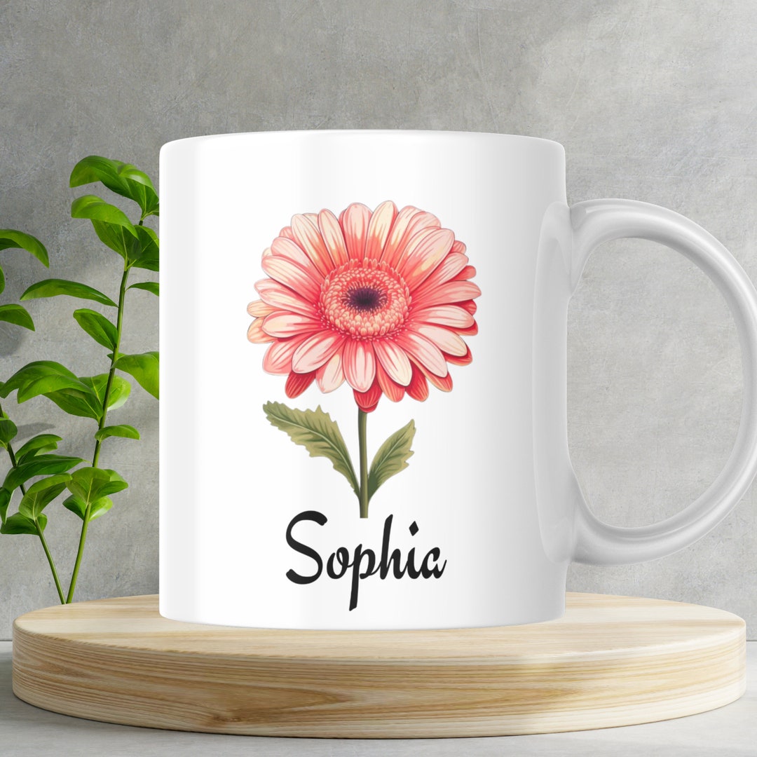 Gerbera Daisy Mug, Gerbera Daisy Gifts, Gerbera Daisy Cup, Daisy Coffee ...