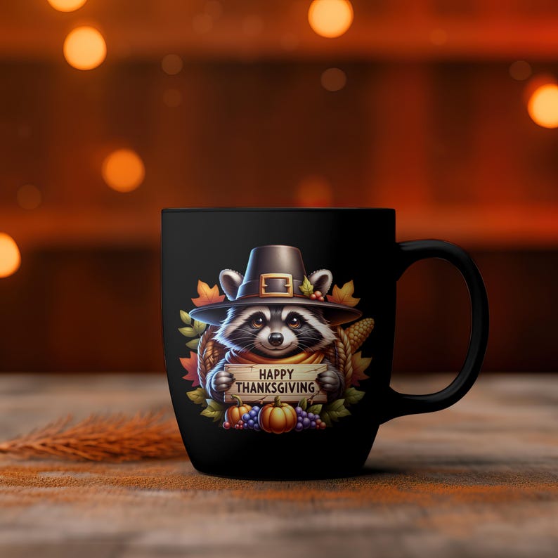 Thanksgiving Raccoon Png Cute Raccoon Holding Sign Raccoon With Pilgrim ...