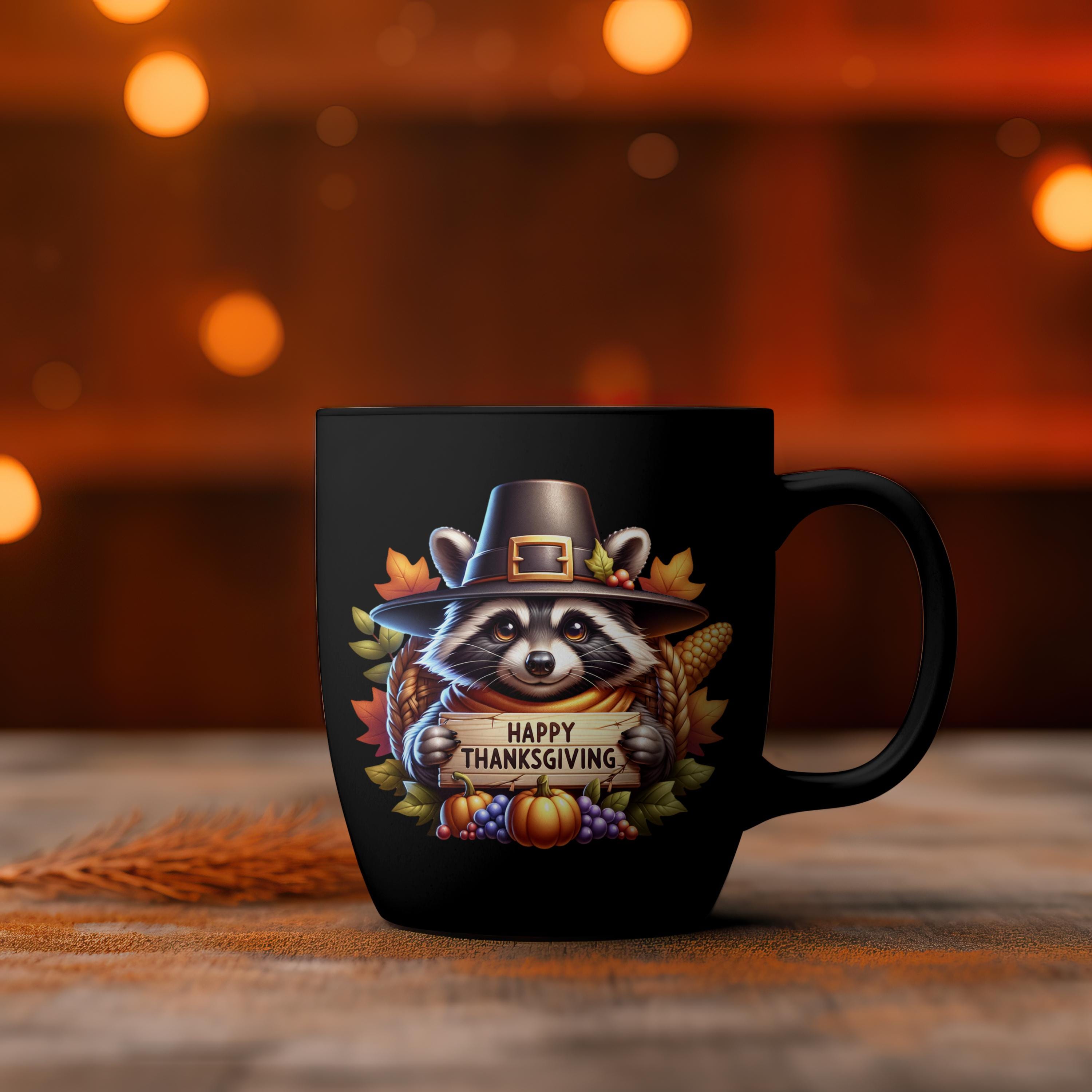 Thanksgiving Raccoon Png Cute Raccoon Holding Sign Raccoon With Pilgrim ...