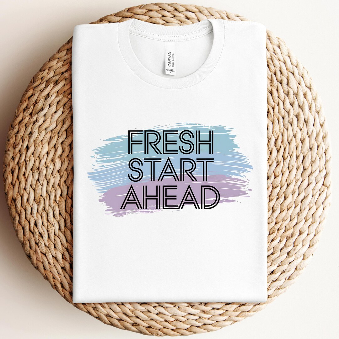 Fresh Start Ahead PNG Inspirational Quote Digital Design Pastel ...