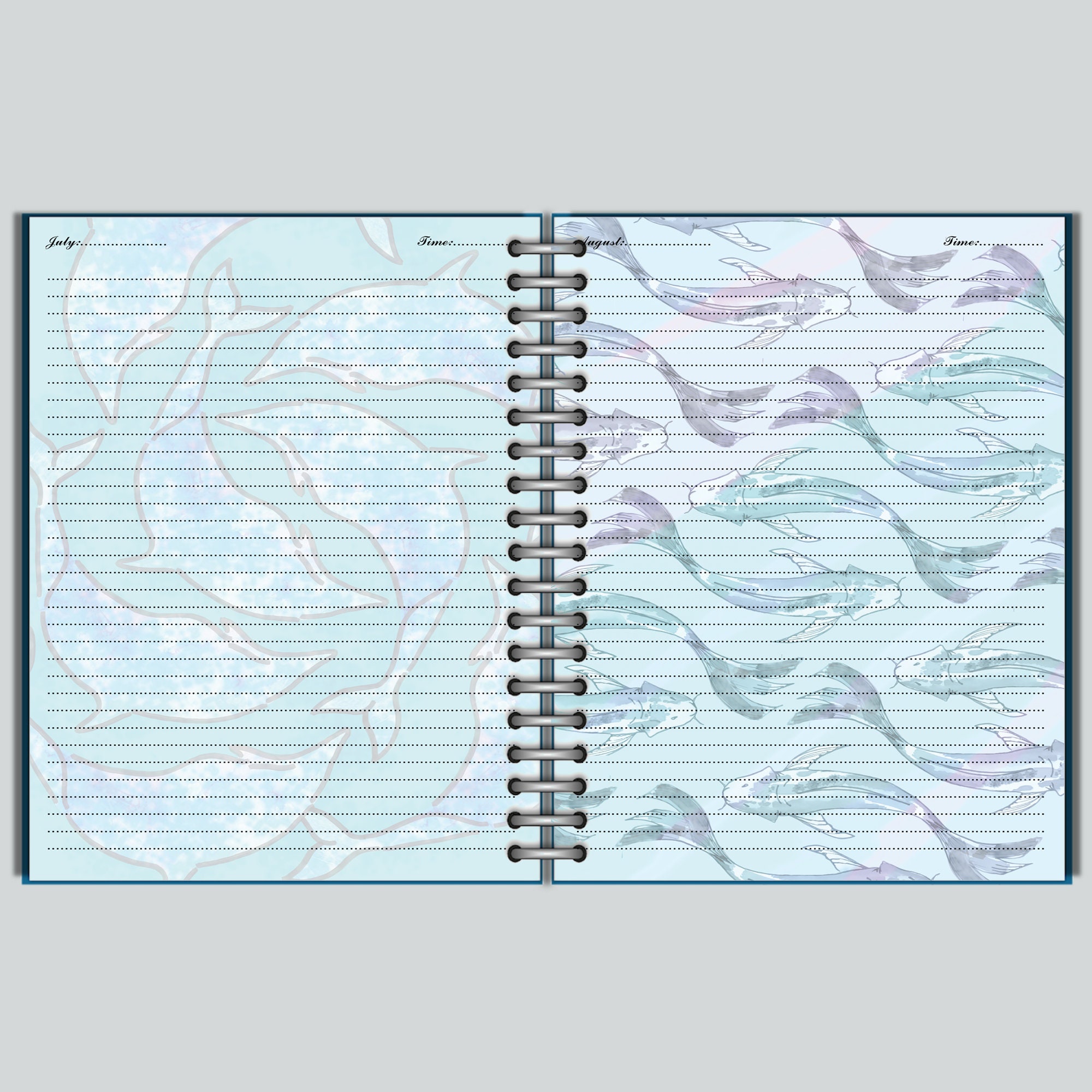 Summer Blank Doted Printable Journal Pages, Digital Hardcover & Digital ...