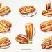 Watercolor Hot Dog Clipart - Food Clipart - PNG Format for Commercial ...
