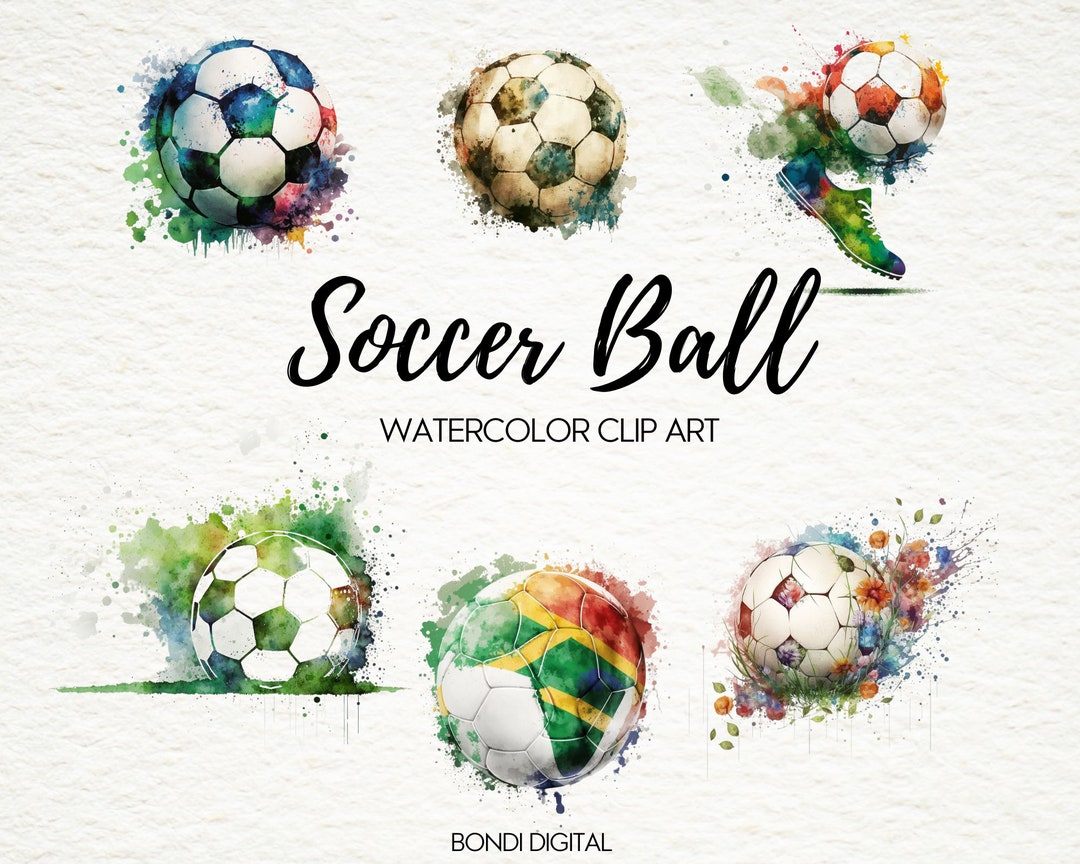 Watercolor Soccer Ball Clipart - PNG Format for Commercial Use ...