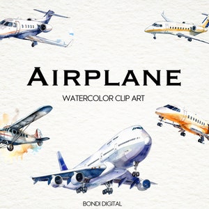 Watercolor Airplane Clipart | Travel Clipart | PNG Format for ...