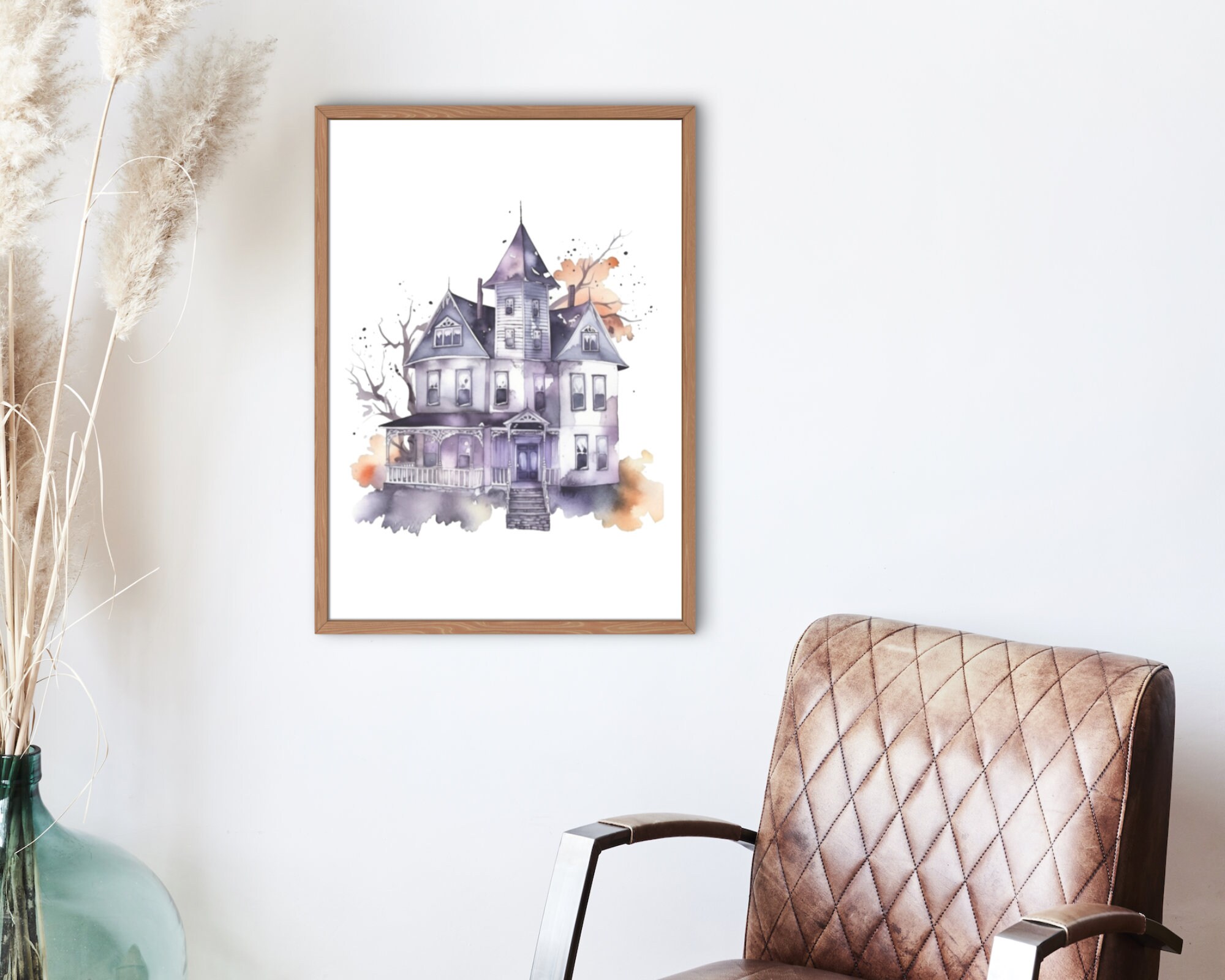 Watercolor Spooky Haunted House Clipart | PNG Format for Commercial Use ...