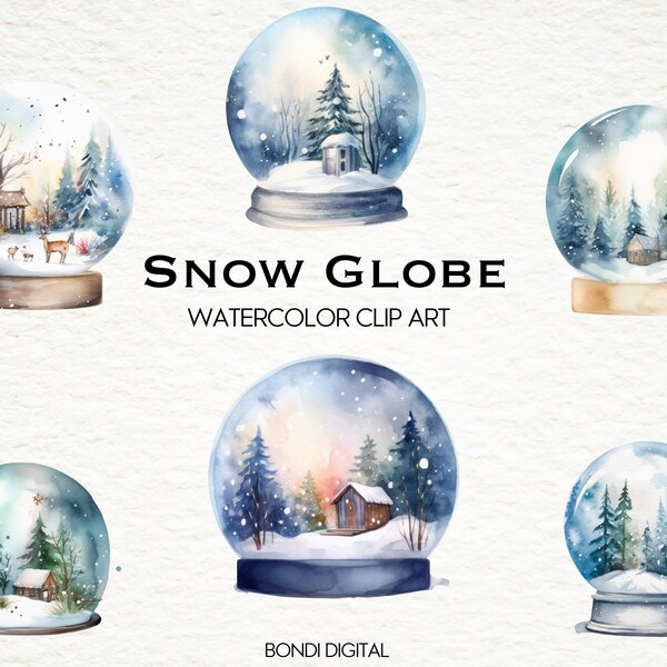 Snow Globes Clipart - Etsy