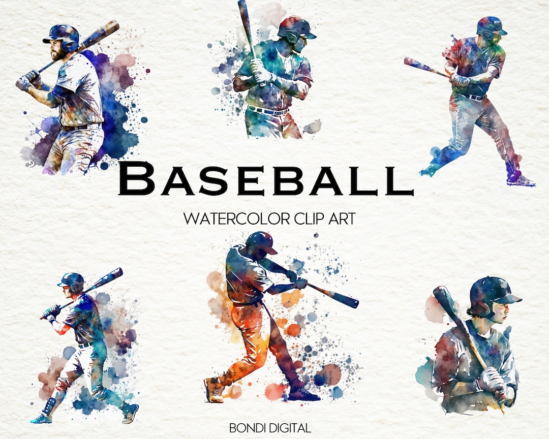 Watercolor Baseball Clipart | PNG Format for Commercial Use, Instant ...
