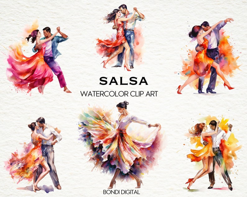 Watercolor Salsa Clipart | PNG Format for Commercial Use, Instant ...
