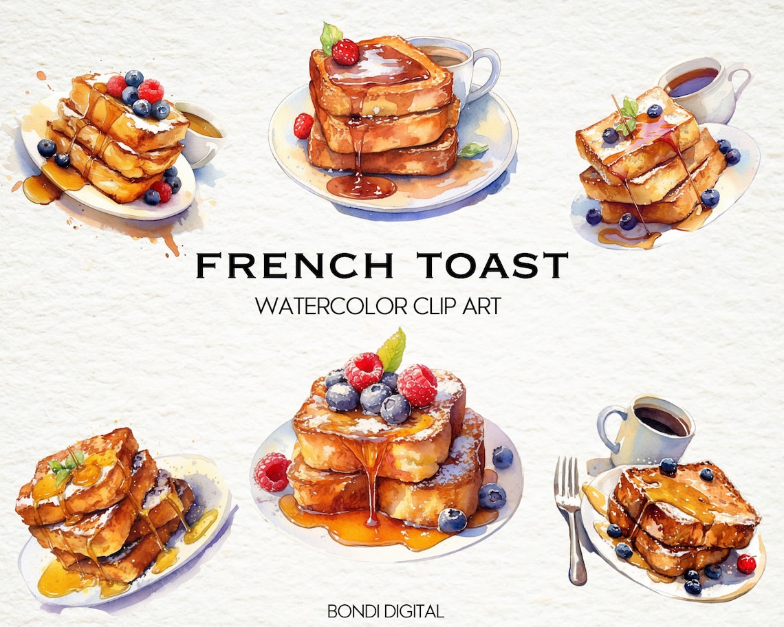 Watercolor French Toast Clipart | PNG Format for Commercial Use ...