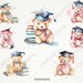 Watercolor Teddy Bear Graduation Clipart | Graduate Clipart | PNG ...