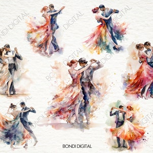 Watercolor Waltz Clipart | PNG Format for Commercial Use, Instant ...