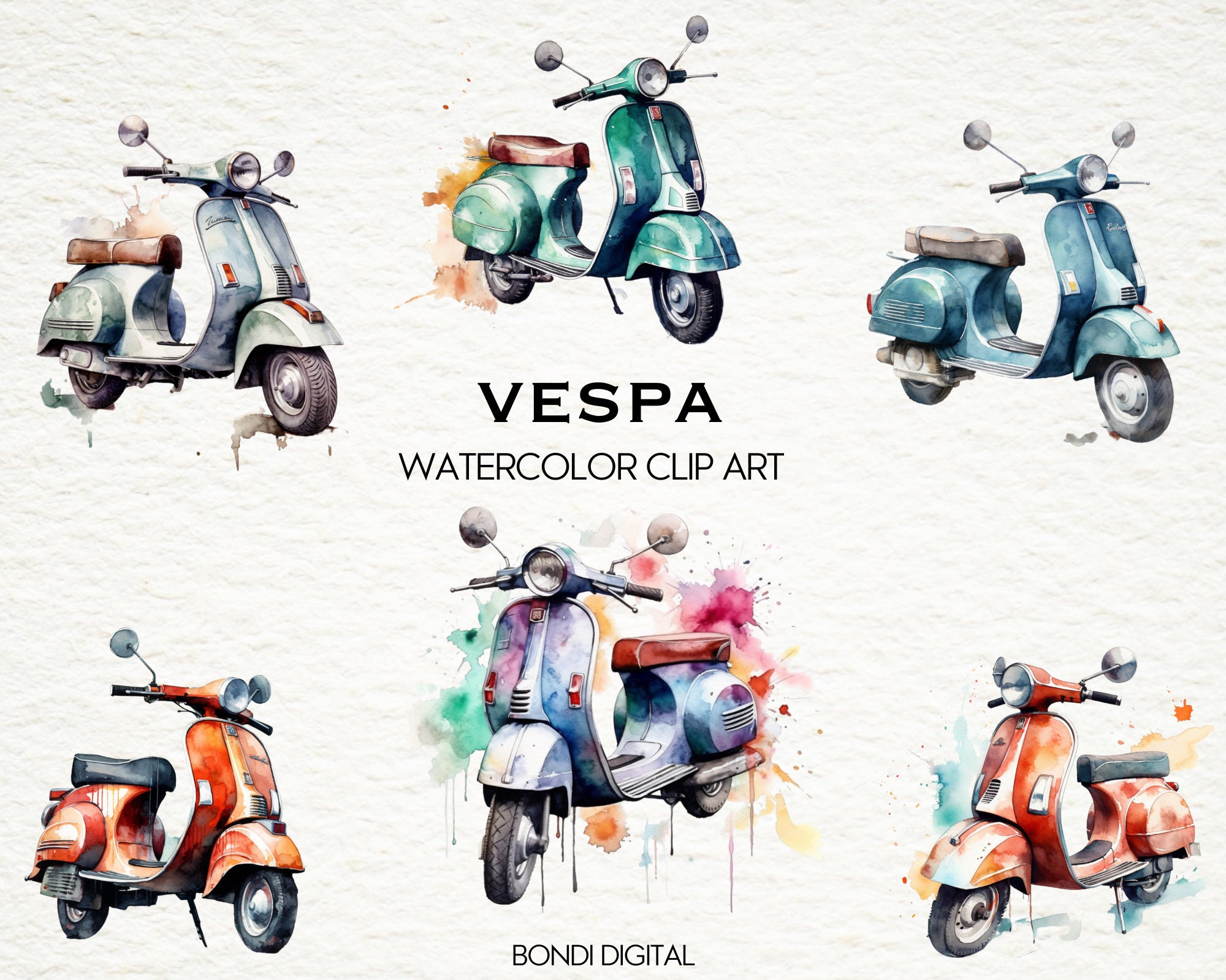 Vespa Scooter Clip Art