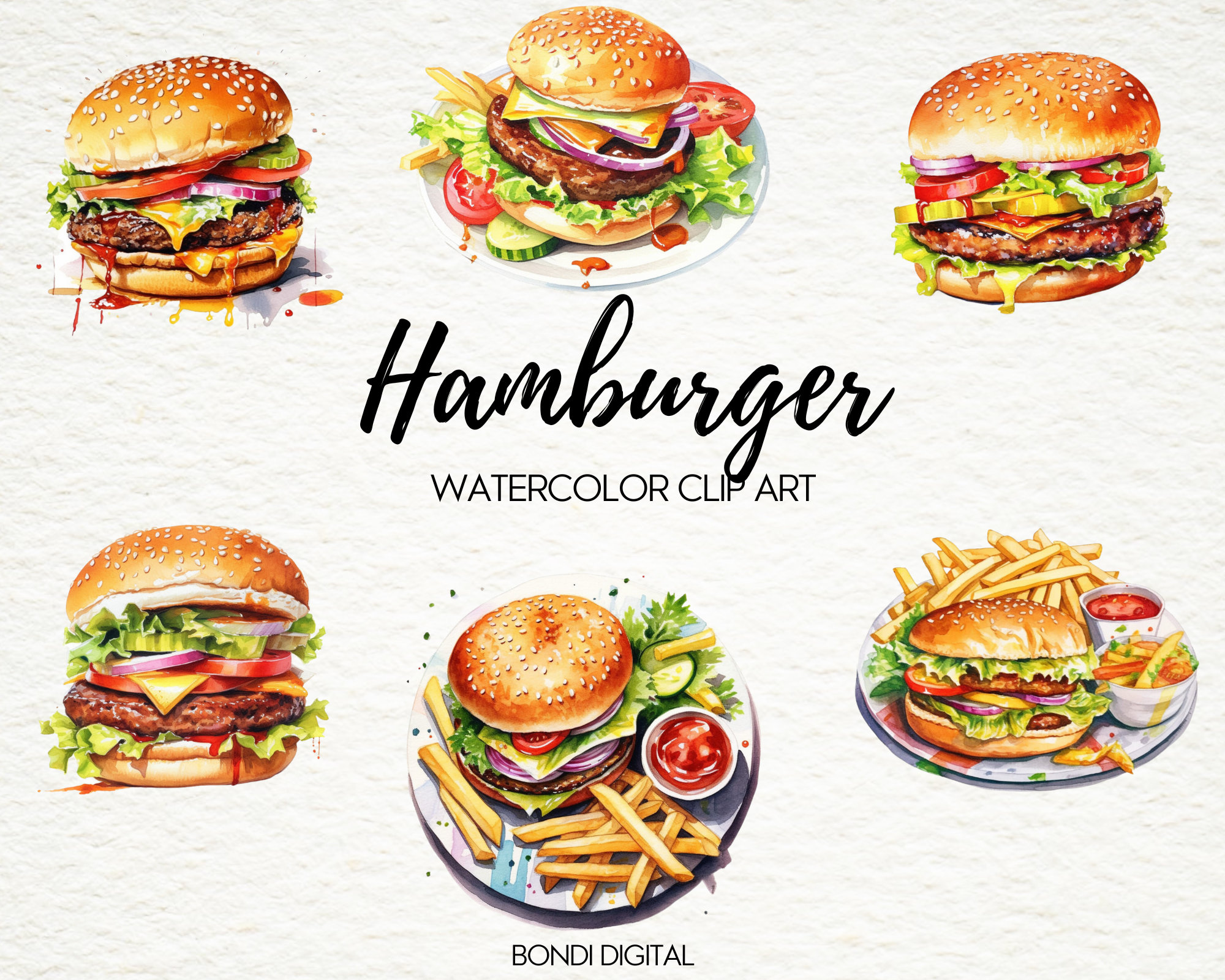 Plain Hamburger Clip Art