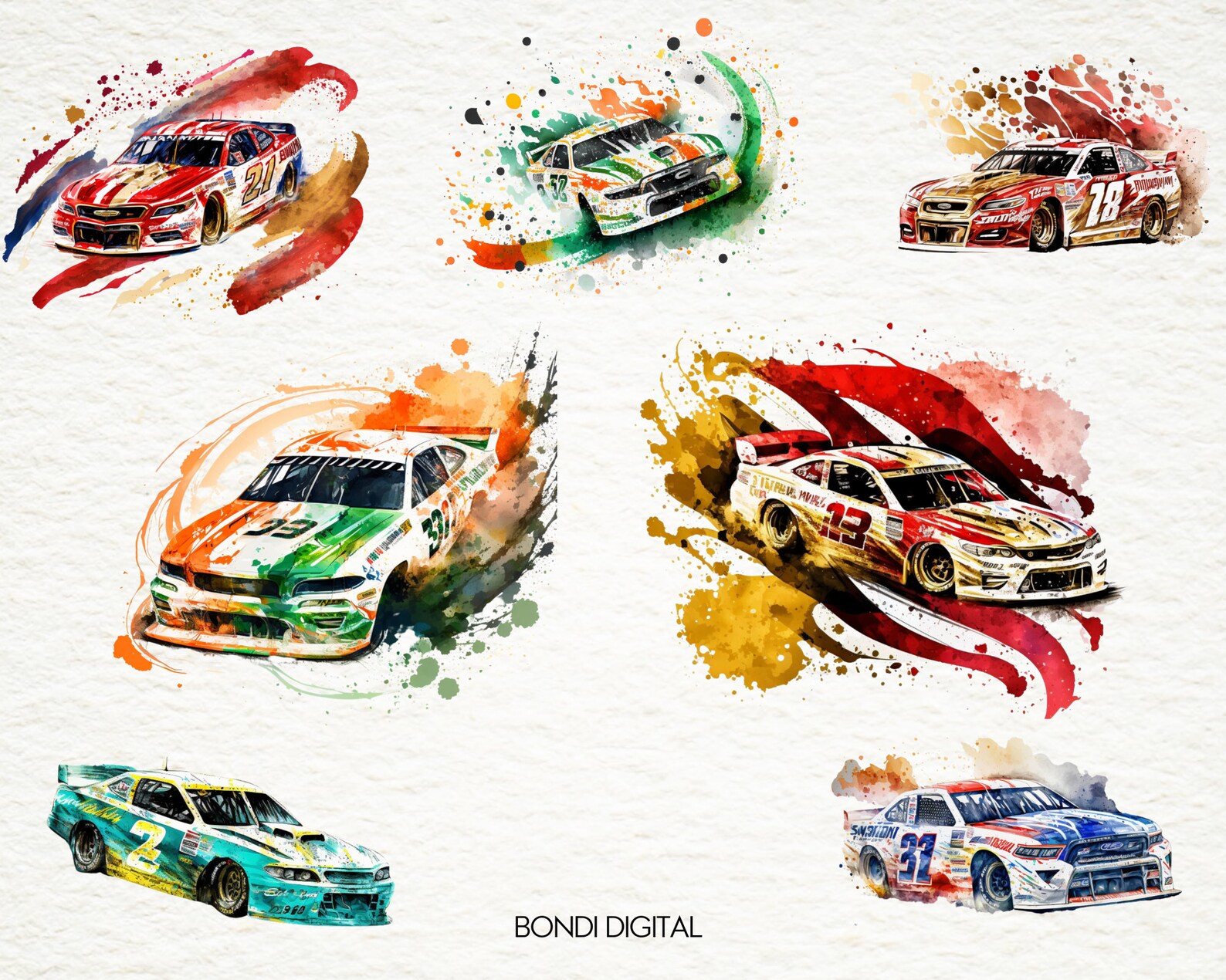 Watercolor Racing Clipart | PNG Format for Commercial Use, Instant ...