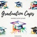 Watercolor Graduation Caps Clipart | PNG Format for Commercial Use ...