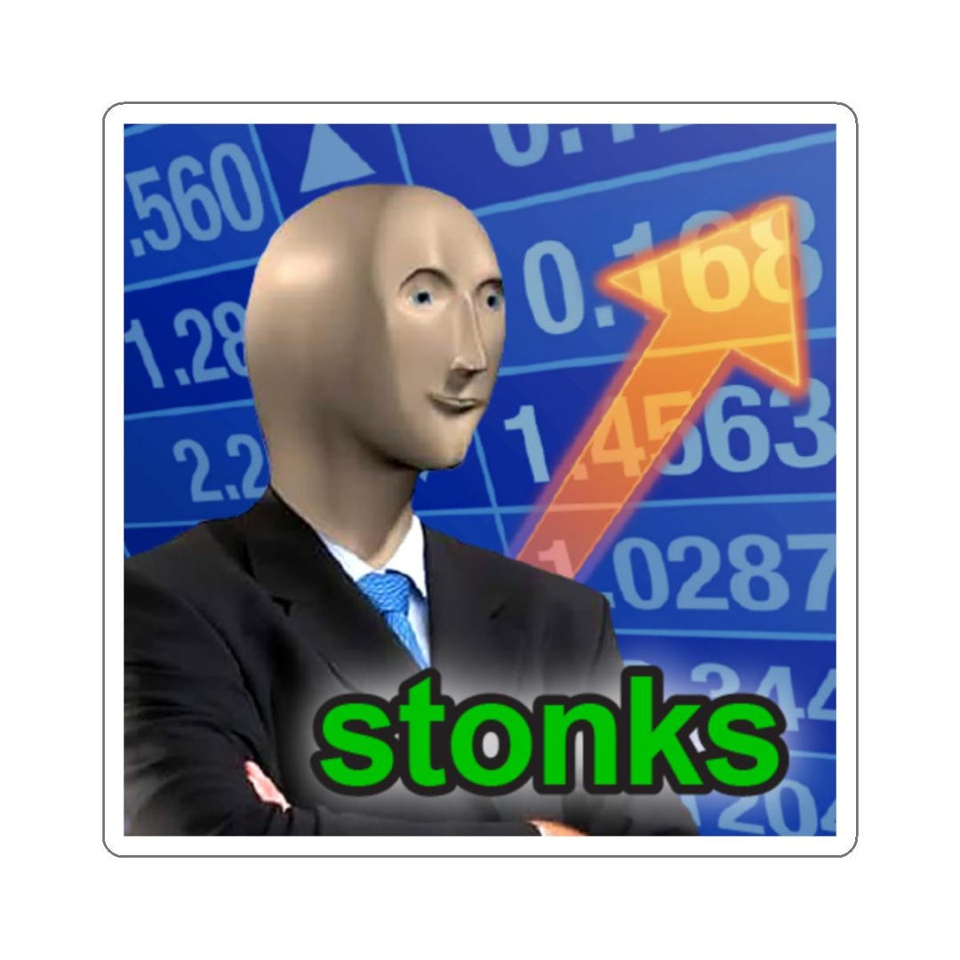 Stonks Meme Kiss-cut Sticker - Etsy