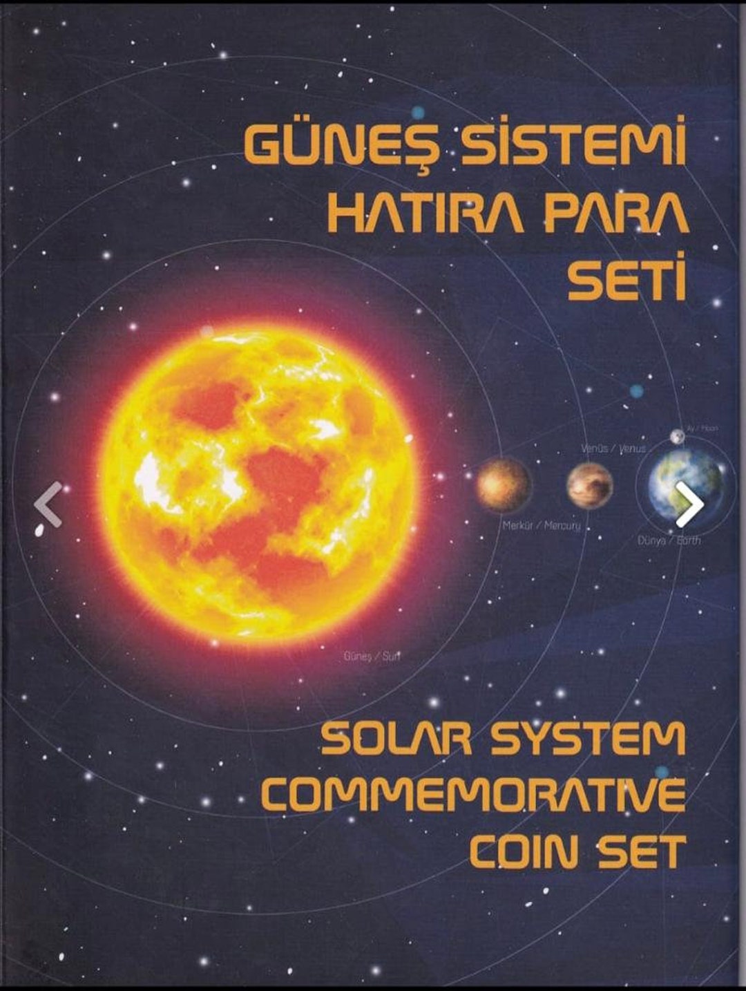 Turkey Turkiye 1 Kurus 2023 Solar System Commemorative 10 Coins Set in ...